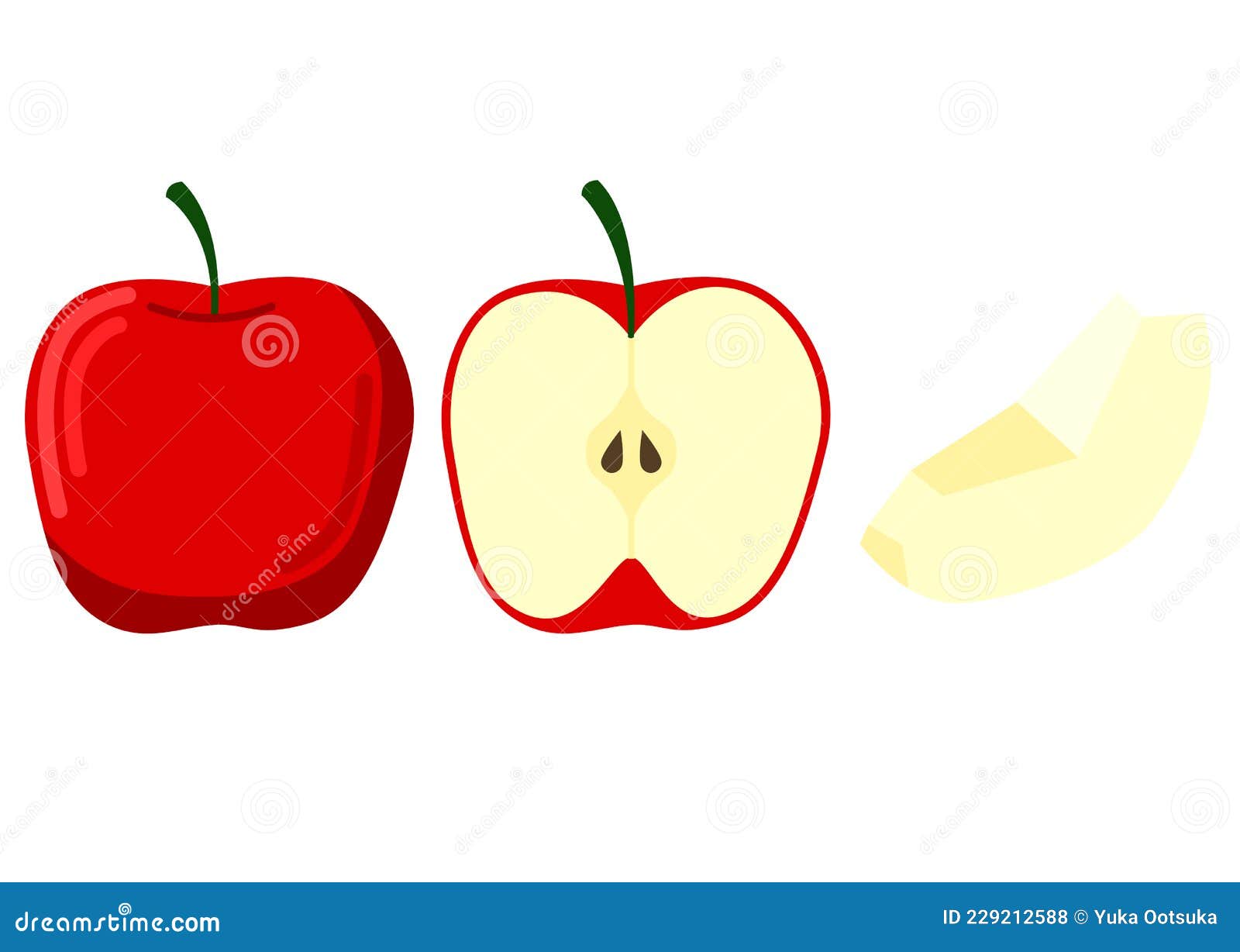 Appie Illustrations 3 Types Stock Vector - Illustration of vector ...