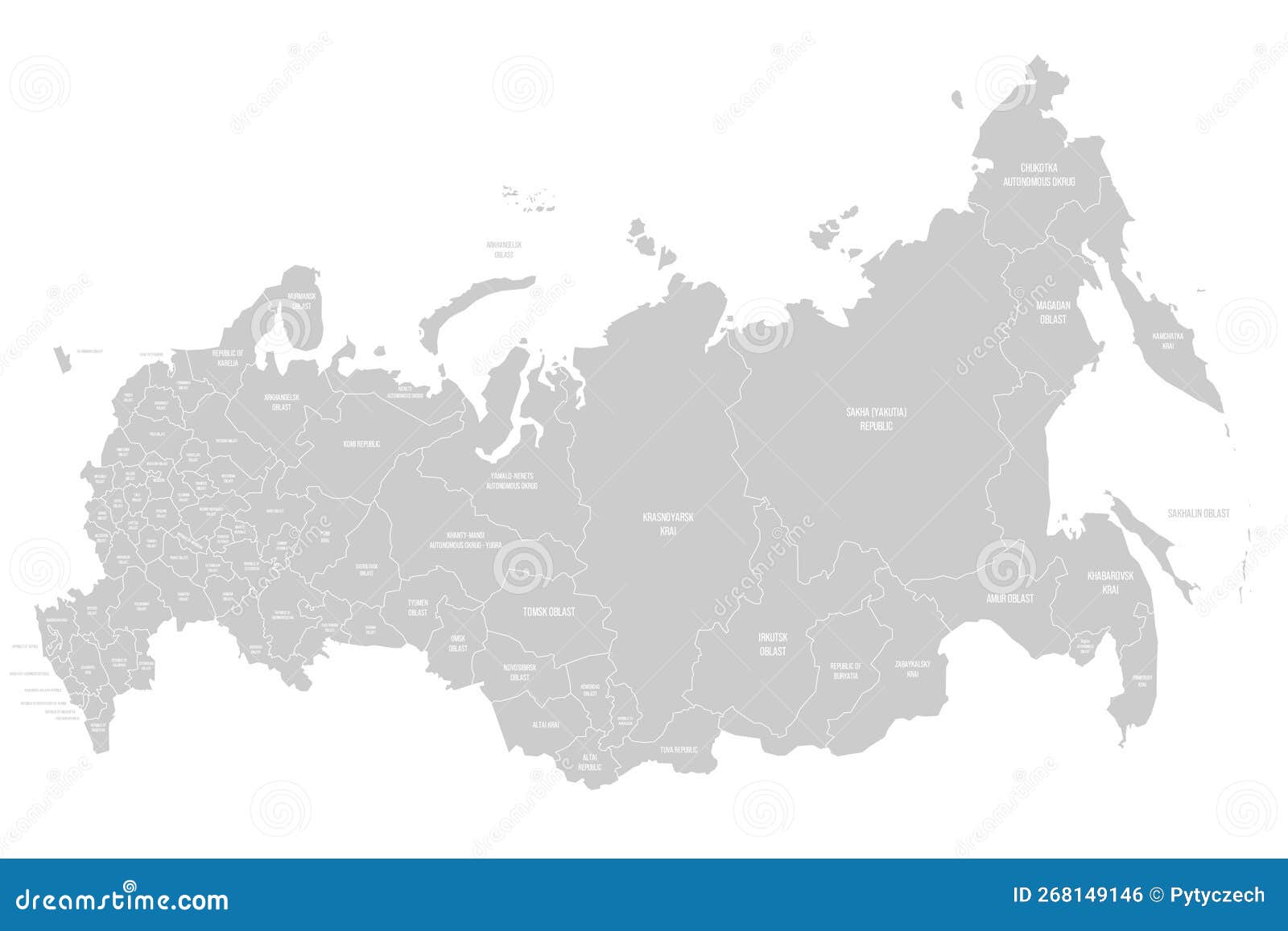 俄罗斯行政区划政治地图 向量例证. 插画 包括有 汽车, 例证, 俄国, 映射, 彼得斯堡, 部门, 设计 - 268149146
