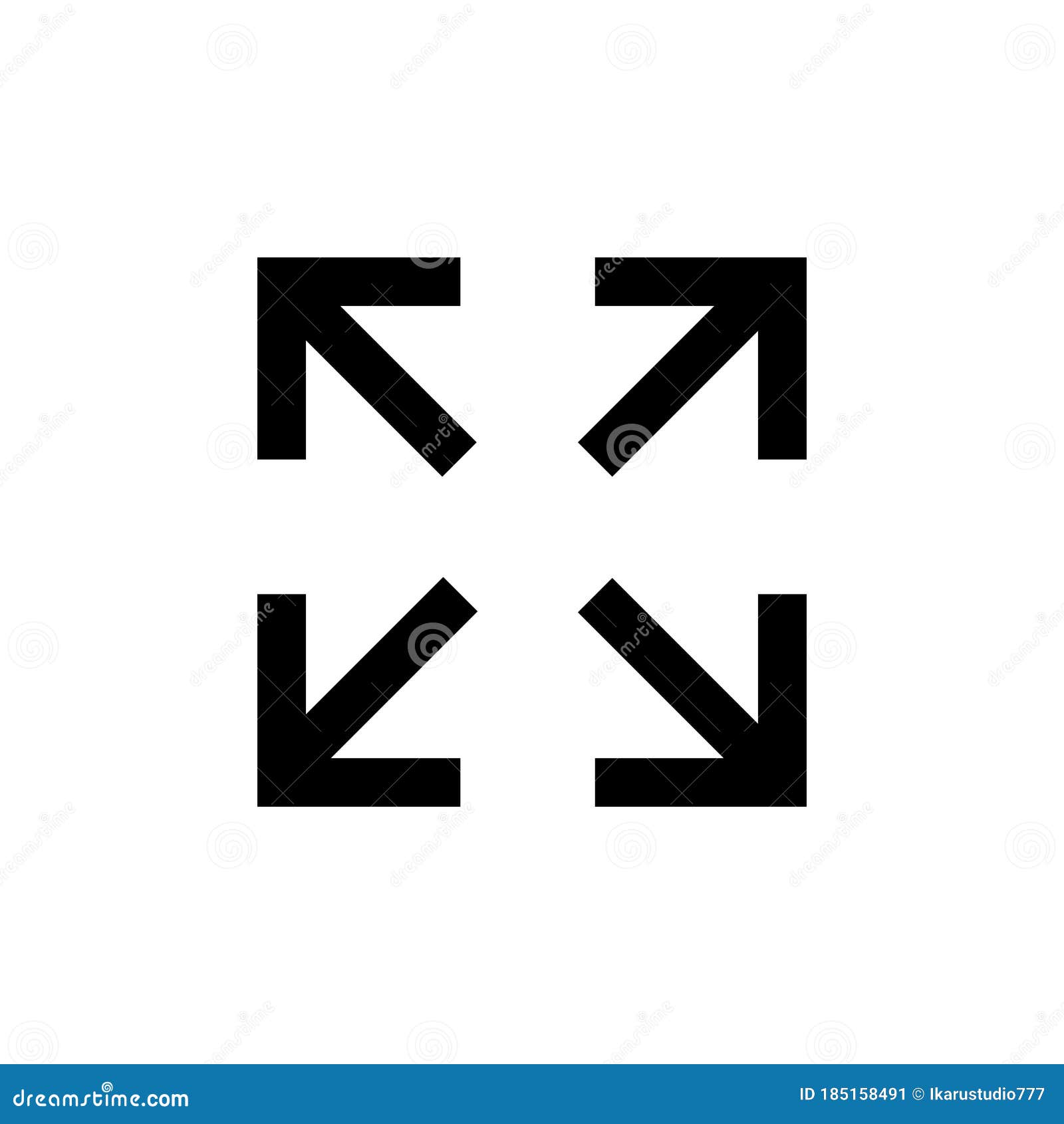 全屏矢量图图标 展开到应用和网站的全屏图标 全屏符号图标 箭头符号 向量例证 - 插画 包括有 投反对票, 查出: 185158491