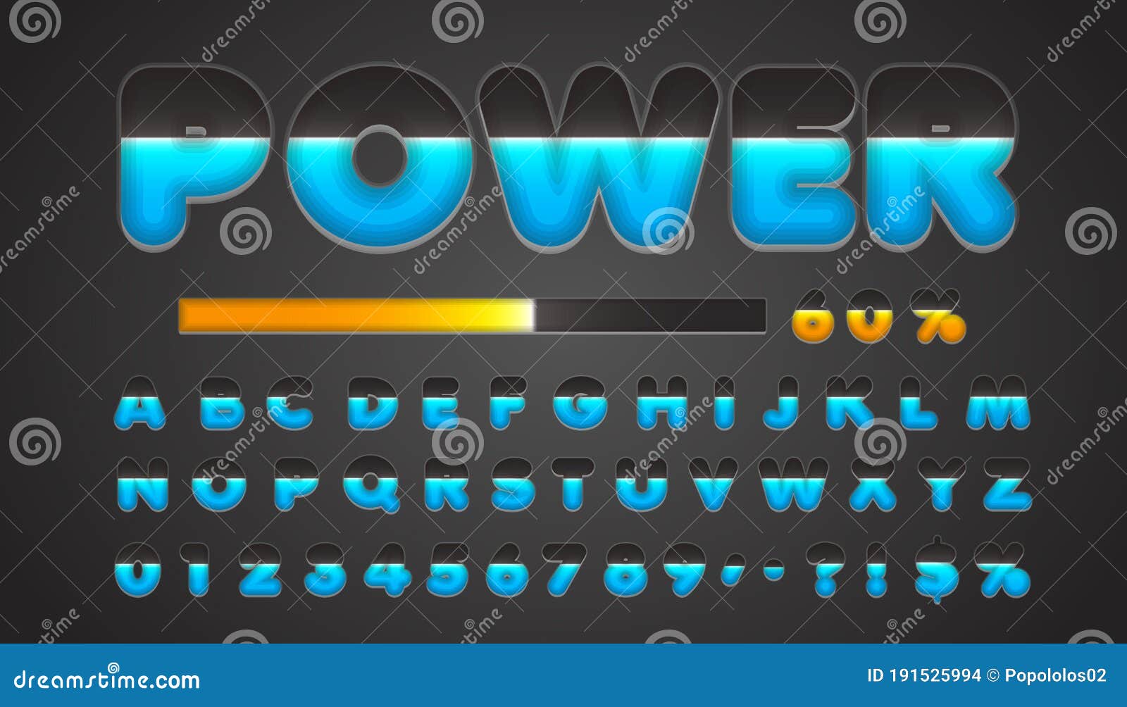 Battery Charge Icon Style Font Design, Alphabet Letters and Numbers ...