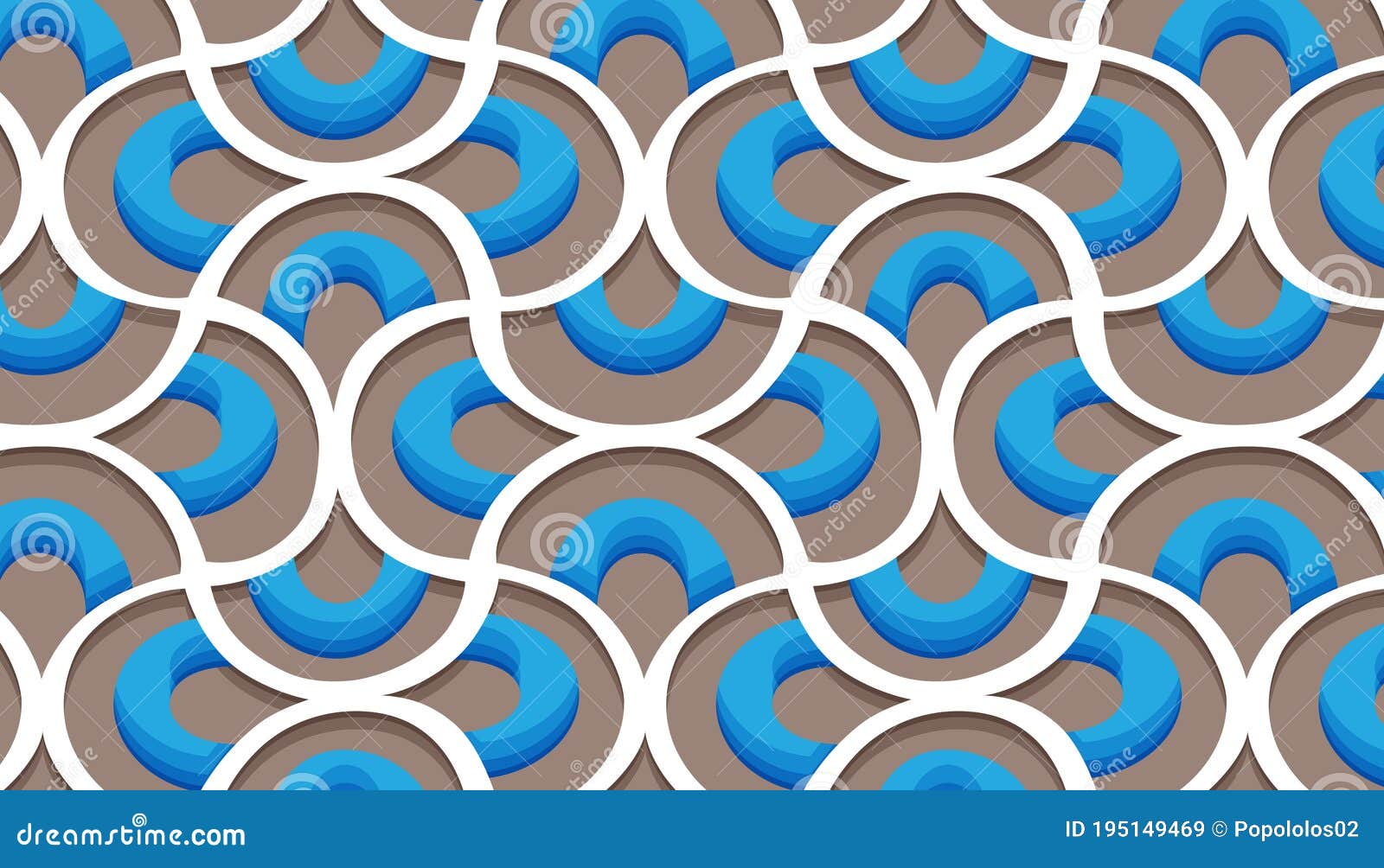 Abstract Geometric Water Wave Seamless Pattern. Stock Vector ...