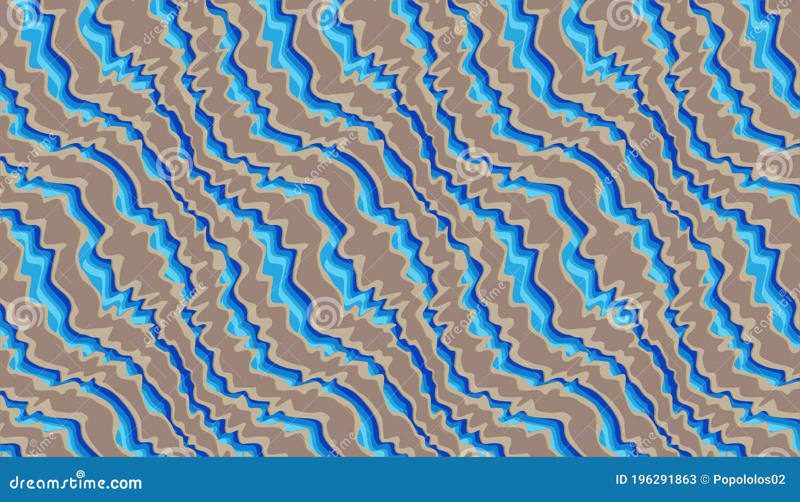 Seamless Pattern with Abstract Rivers. Stock Vector - Illustration of ...