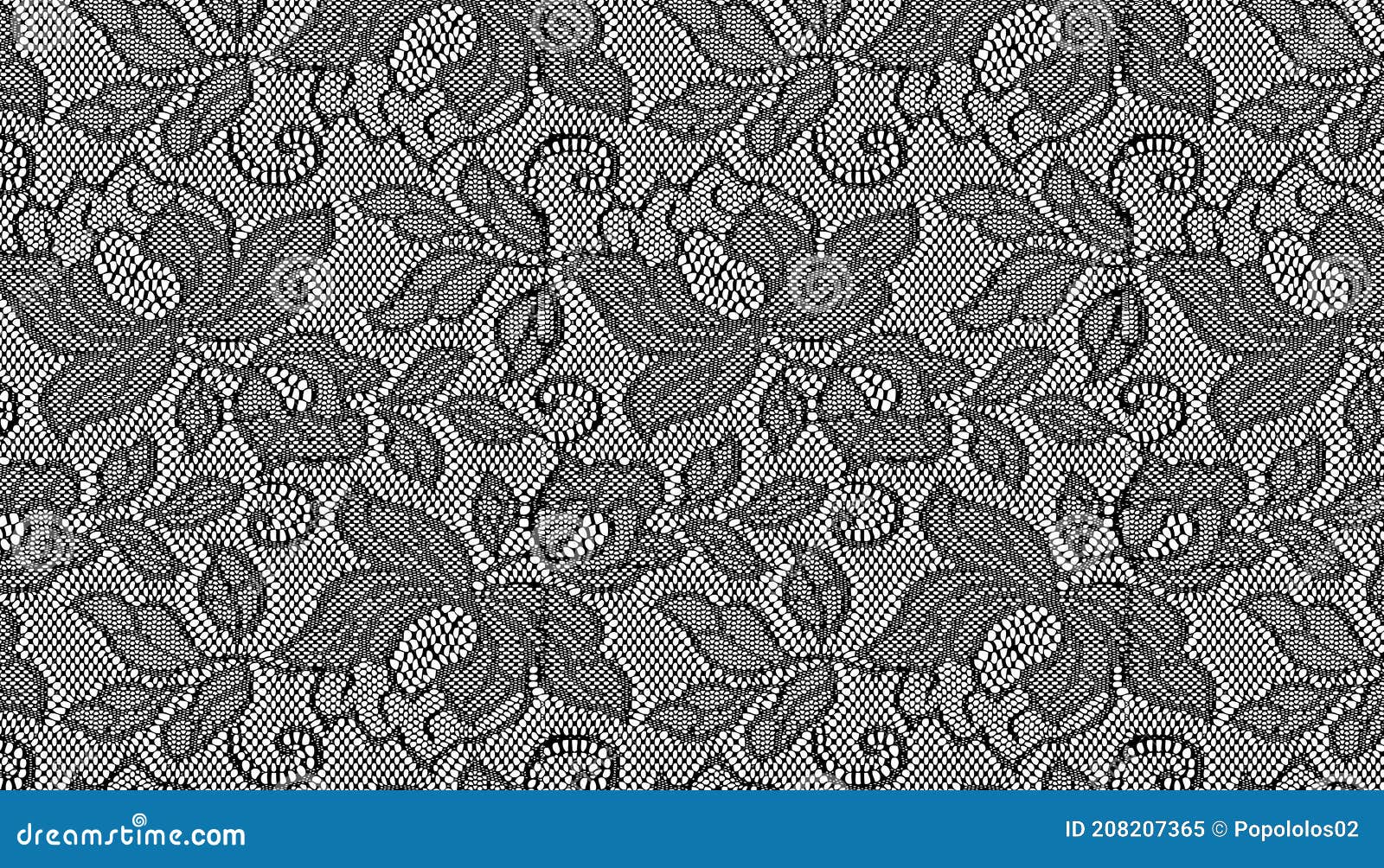 Vector Lace Pattern with Repeat Flowers. Jacquard Mesh Lace Fabric ...