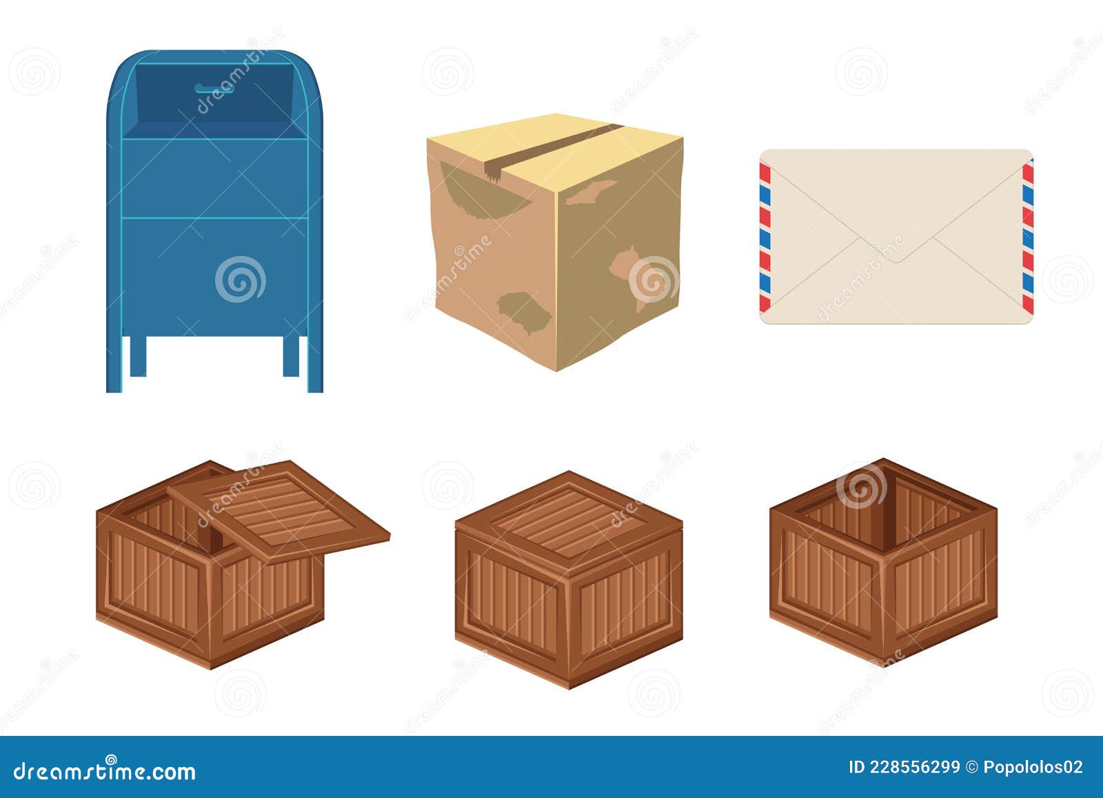 Post Symbols Set Vector Illustration. Stock Vector - Illustration of ...