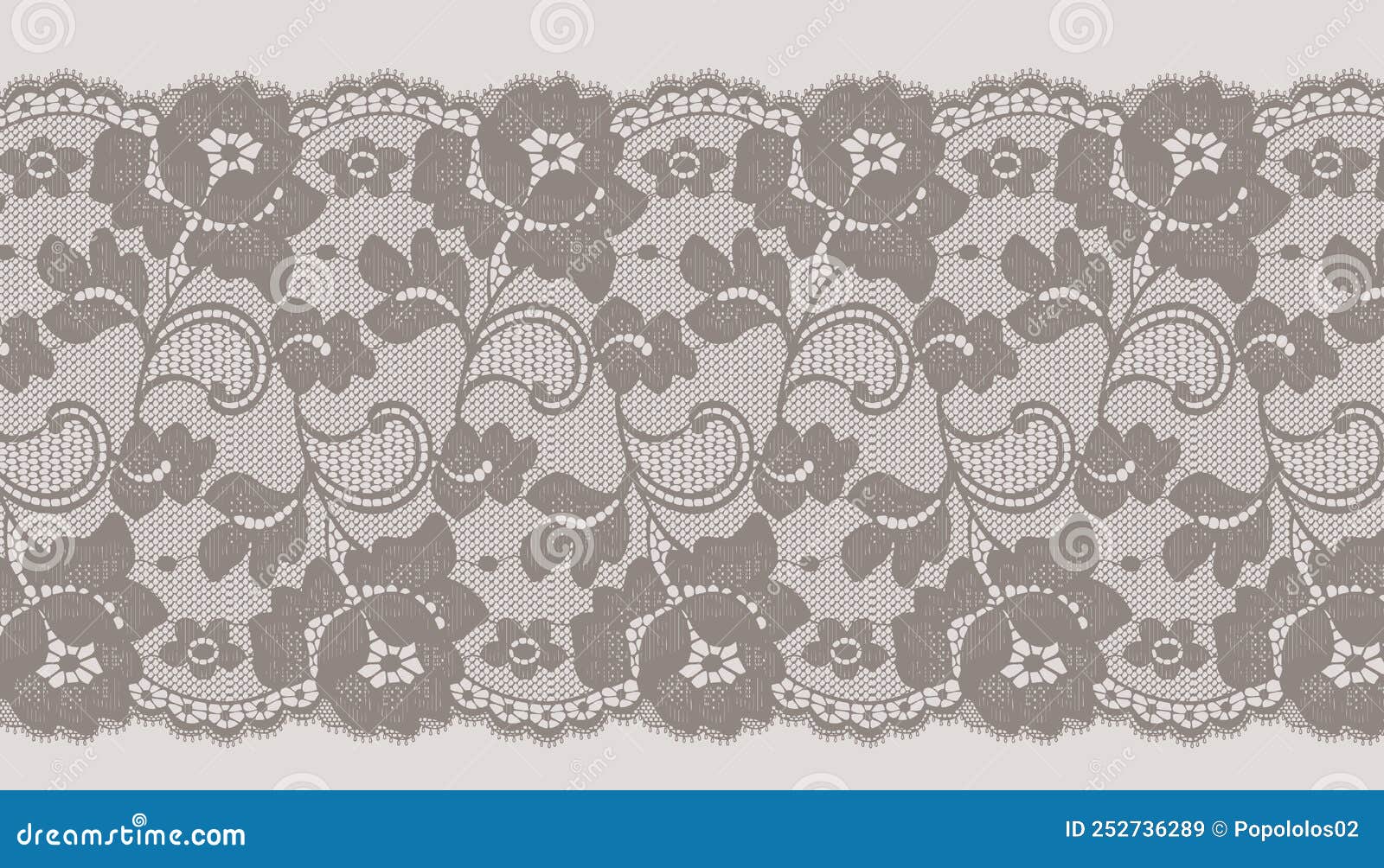 Wide Luxury Mesh Embroidered Lace Trim Stock Vector - Illustration of ...