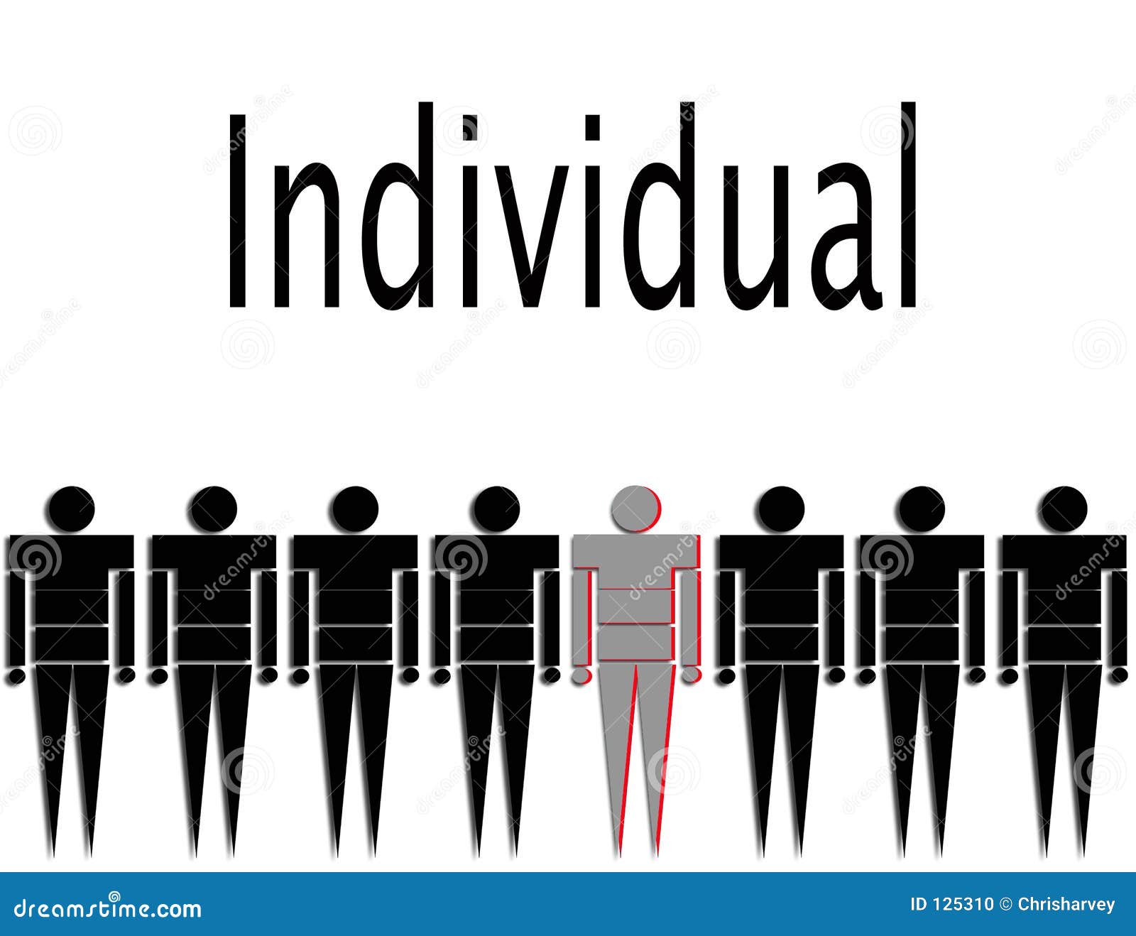 Individual 库存例证. 插画 包括有 信函, 形状, 符号, 外出, 唯一, 类人动物, 单个, 打鸣 - 125310