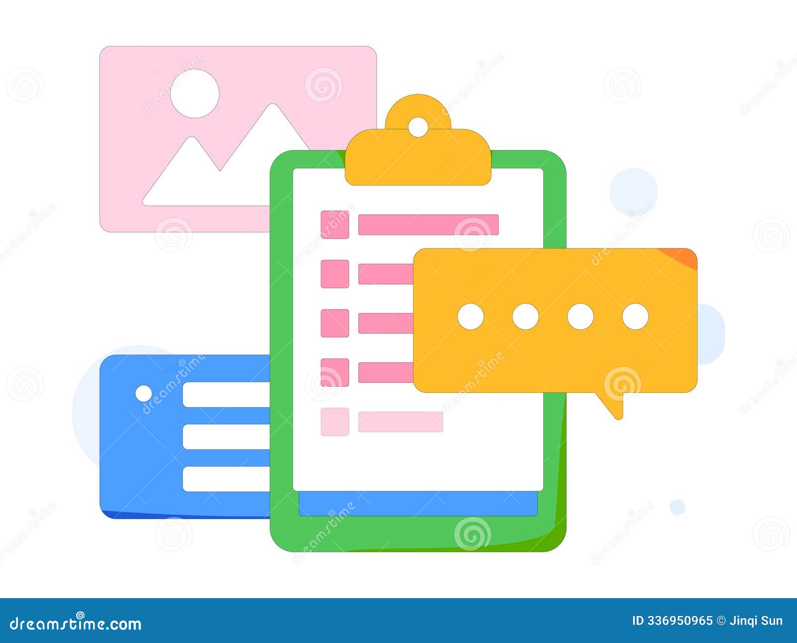 Flat Vector Illustration of Business People Operating Work Scene Stock ...