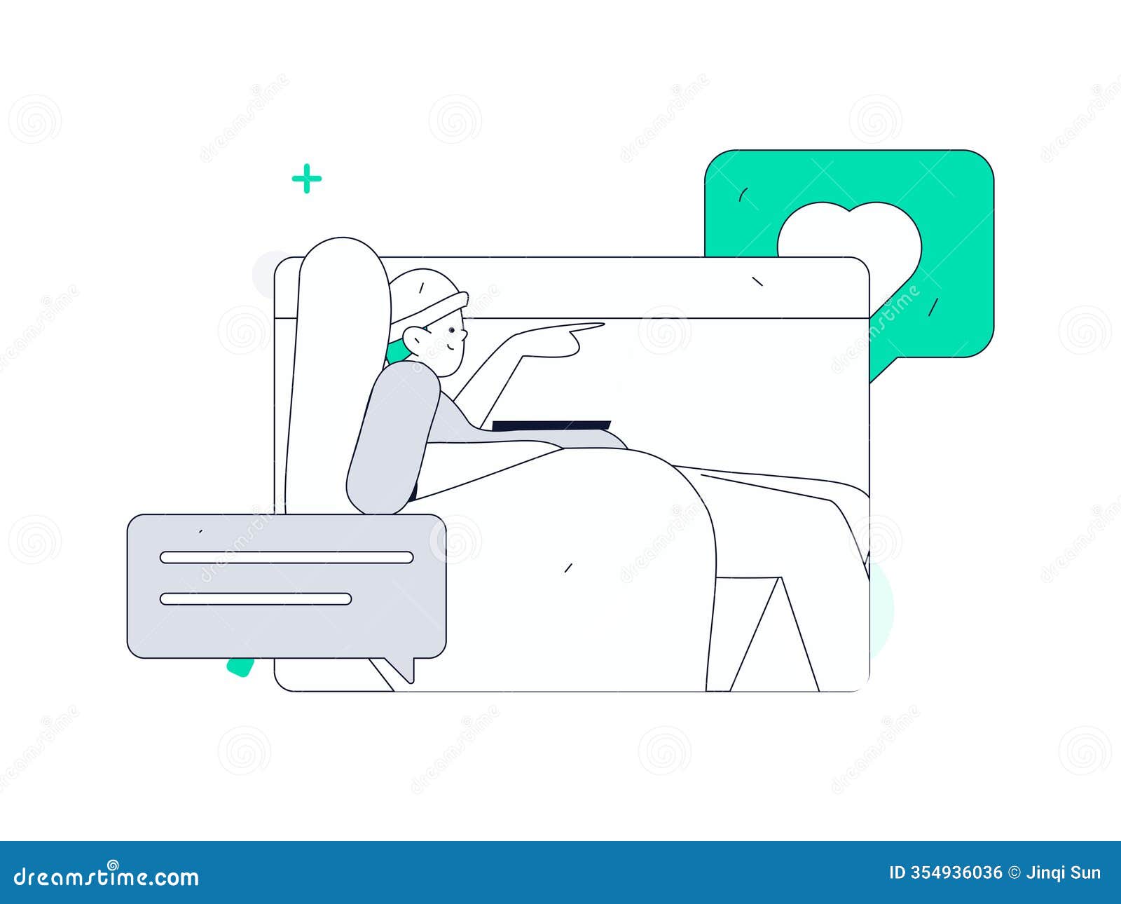 Flat Vector Illustration of Business People Operating Work Scene Stock ...