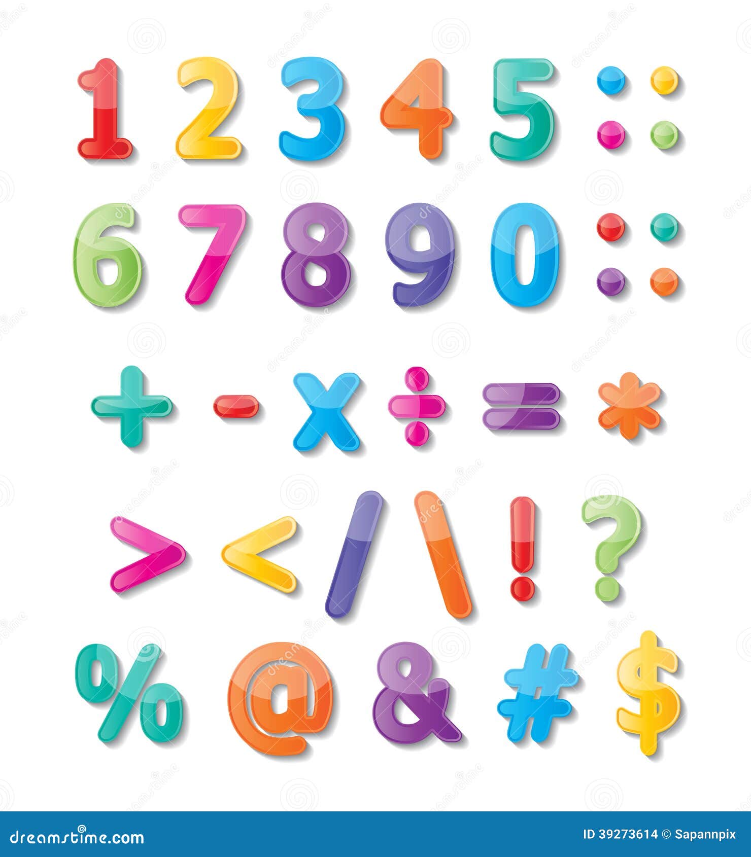 123字体 向量例证. 插画 包括有 编号, 要素, 印刷术, 印刷, 平面, 钉书匠, 五颜六色, 信函 - 39273614