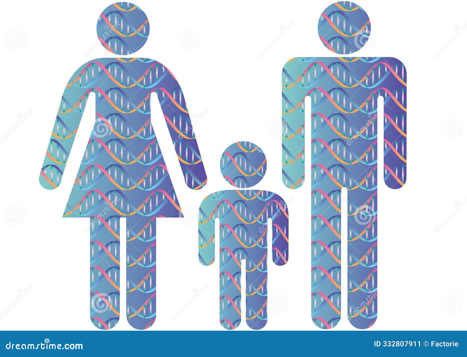 Double Helix Structure Pattern in Pictogram Parent and Child Silhouette ...