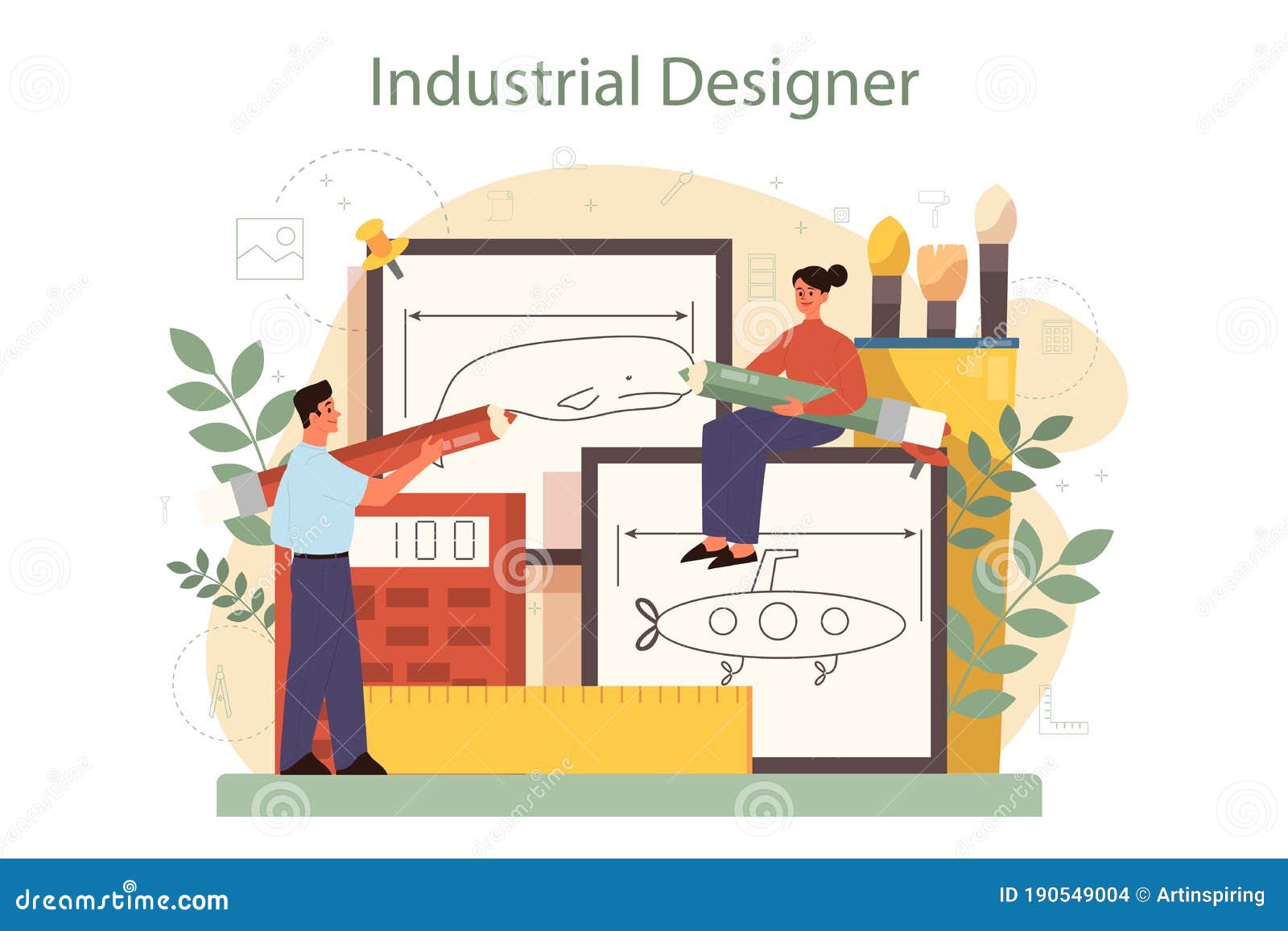 工业设计师概念. 创建现代环境的艺术家 向量例证. 插画 包括有 抽象, 创造性, 家具, 忠告, 向量 - 190549004
