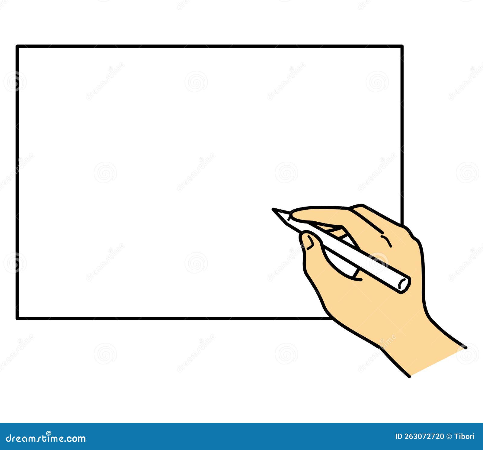 Hand Writing on Paper, Drawing on Paper, Illustration Image Stock Photo ...