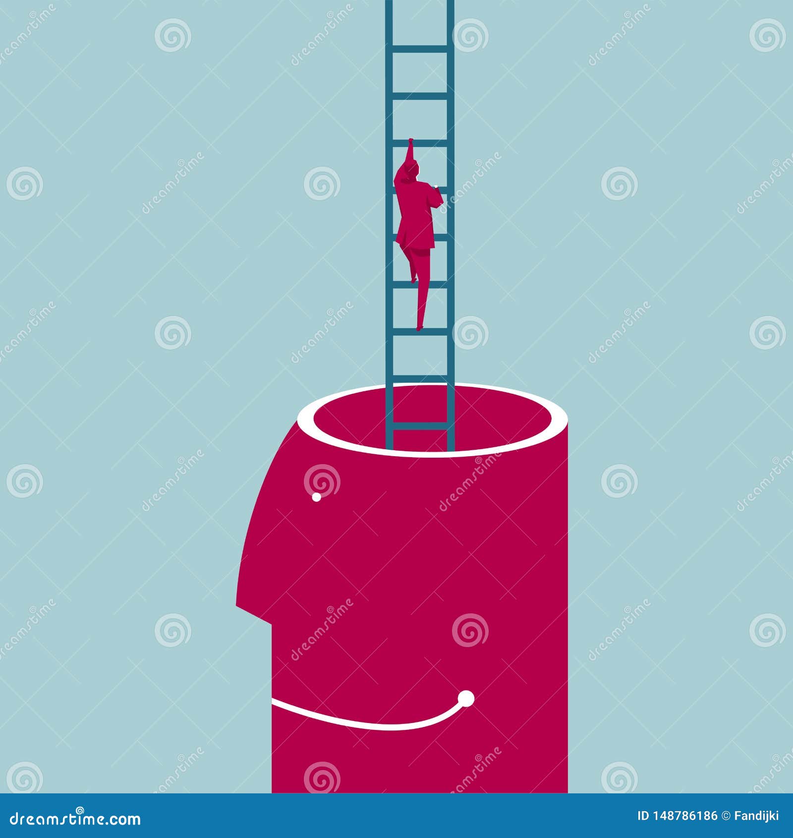 Brain Ladder Cartoon Stock Illustrations – 154 Brain Ladder Cartoon ...