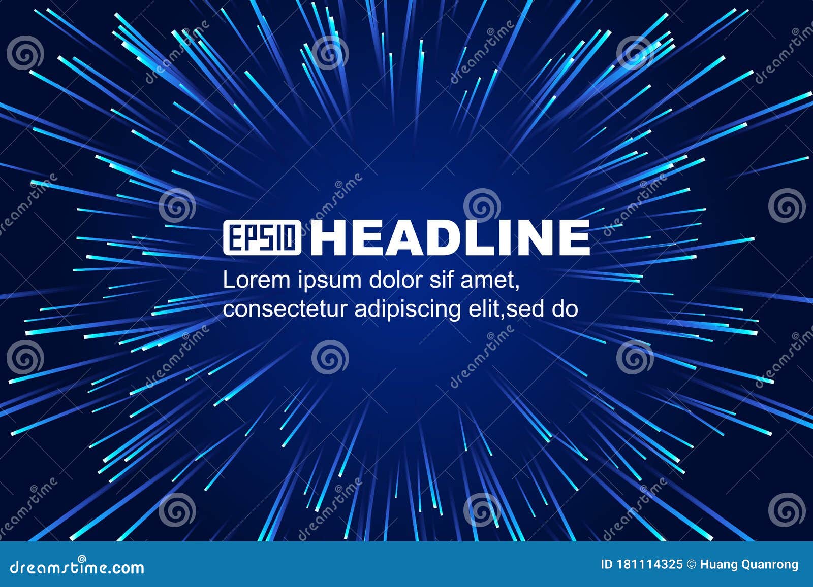 Gradient Radioactive Lines Poster Background. Stock Vector ...