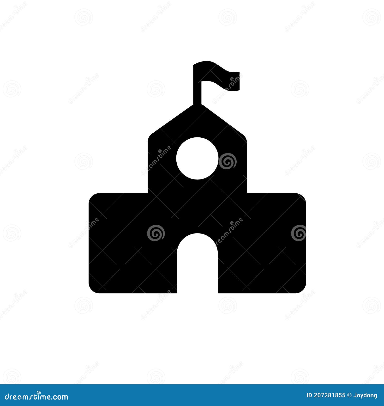 High School Modern Simple Vector Icon Stock Vector - Illustration of ...