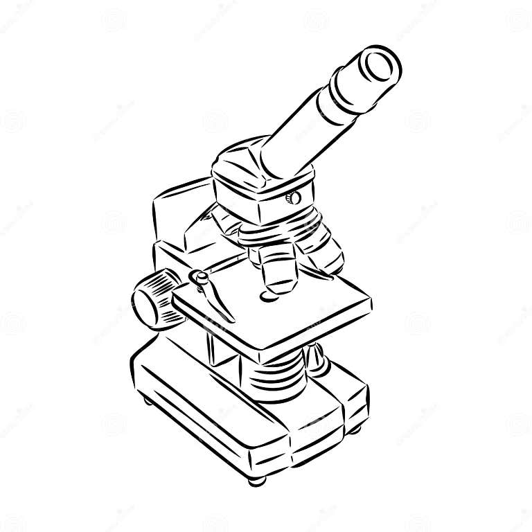 显微镜线型矢量图插图. 显微镜标志. 矢量图插图 向量例证. 插画 包括有 设备, 显微镜, 设计, 微生物学 - 238929088
