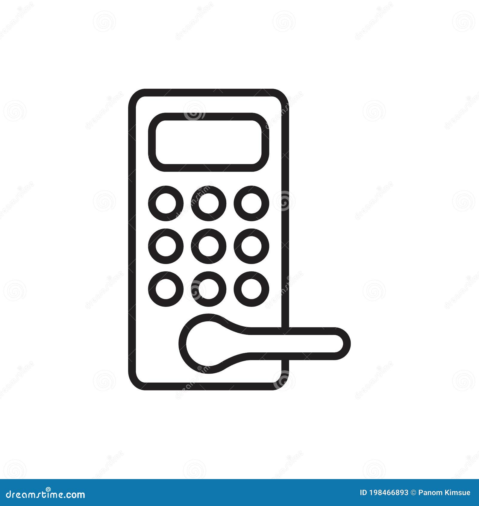 用于图形设计、徽标、网站、社交媒体、移动应用、UI的智能门锁图标矢量 向量例证 - 插画 包括有 口令, 锁定: 198466893