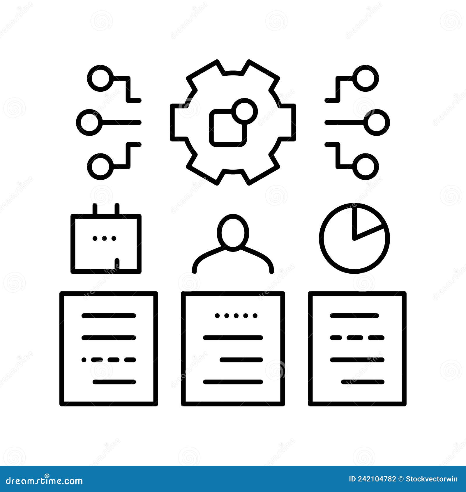 管理任务线图标矢量图插图 向量例证. 插画 包括有 登广告者做广告, 阿帕卢萨马, 职业, 综合化, 财务 - 242104782