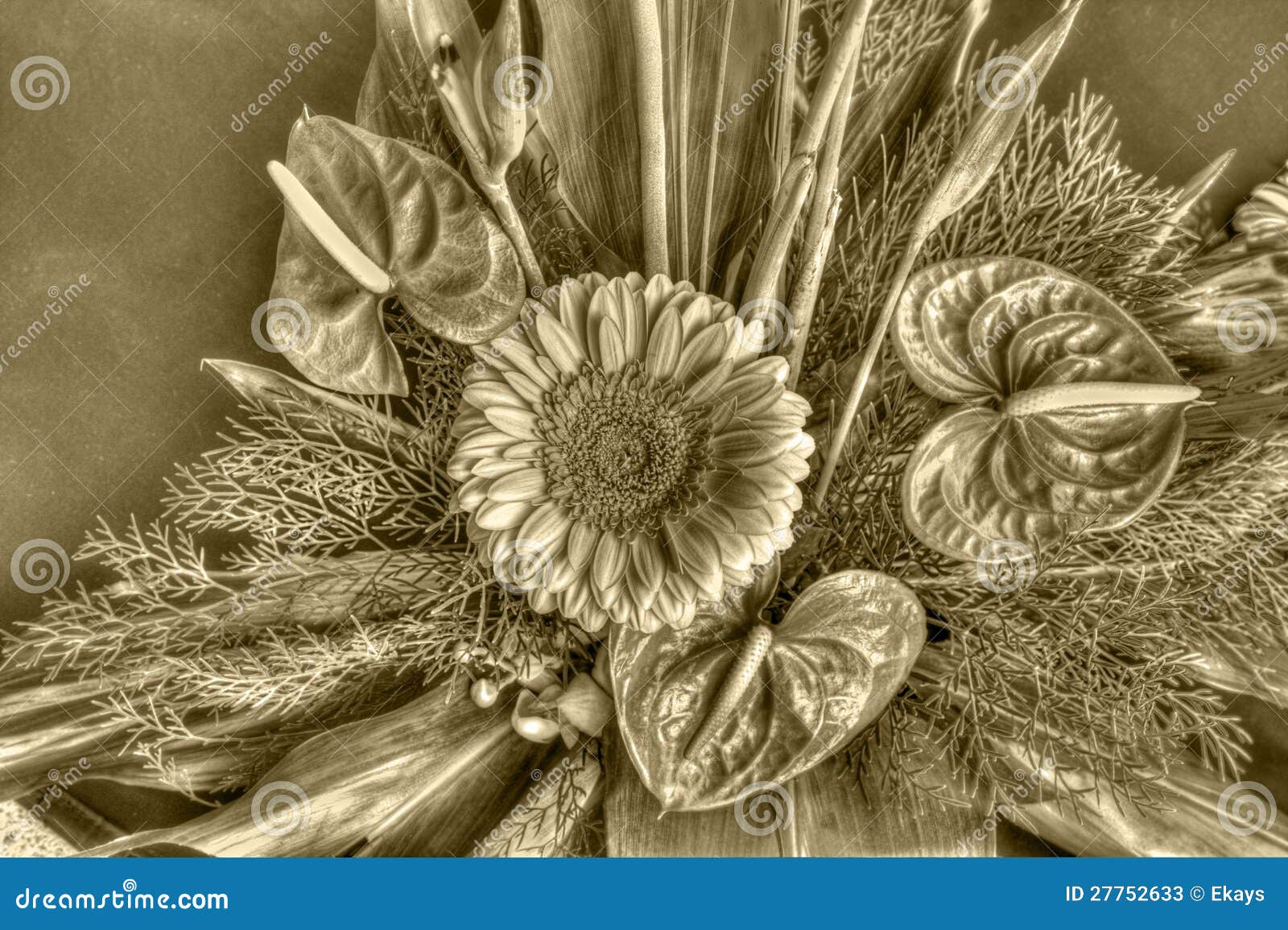 Old Flowers Embossed Effect 库存图片 - 图片 包括有 增长, 叶子: 27752633