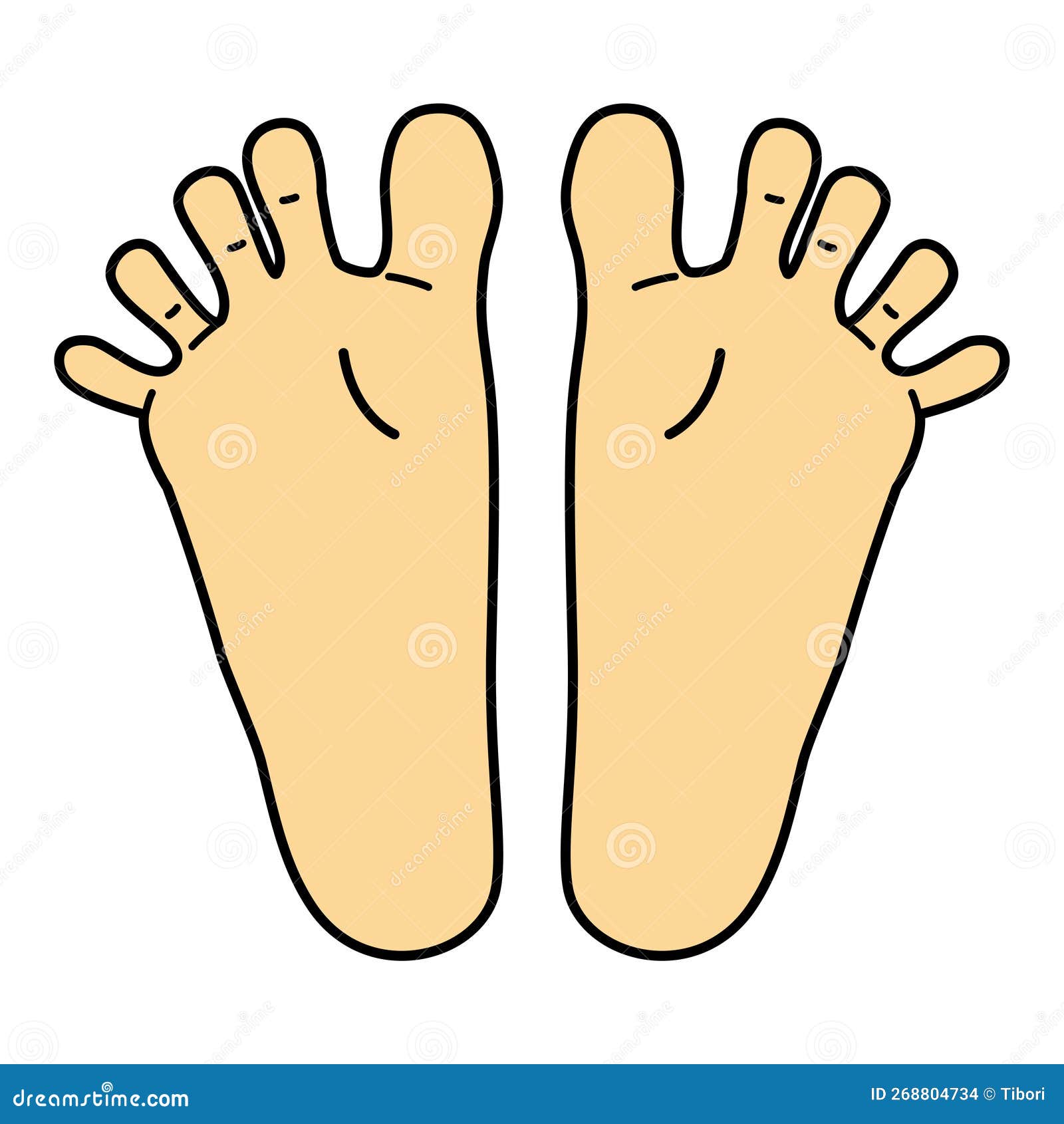 Bottom of Foot, Illustration Stock Photo - Illustration of underside ...