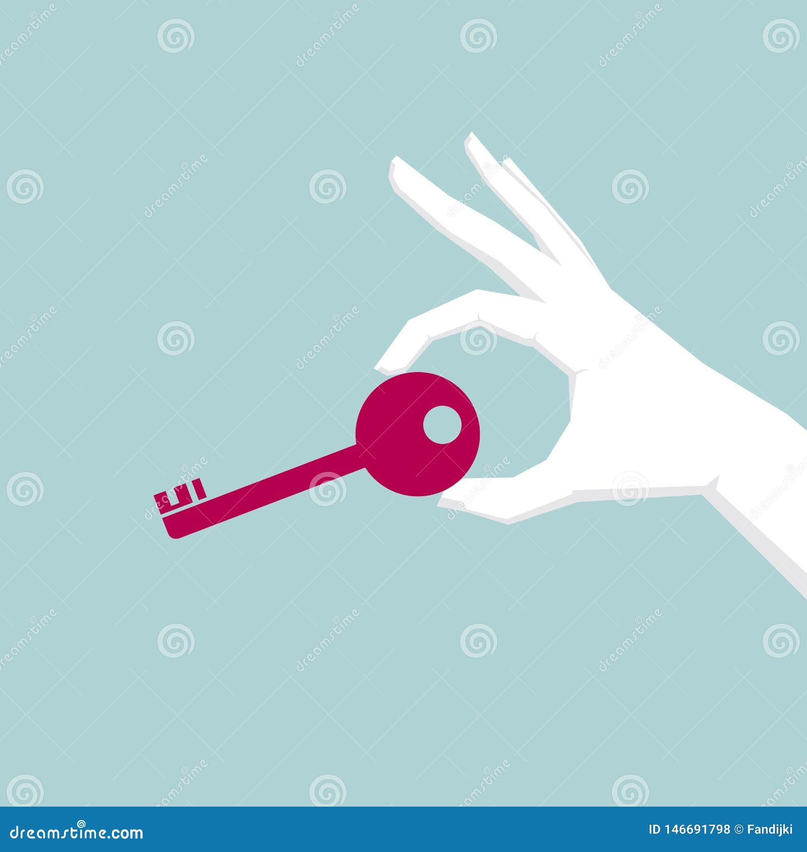 Take the key in hand. stock vector. Illustration of safety - 146691798