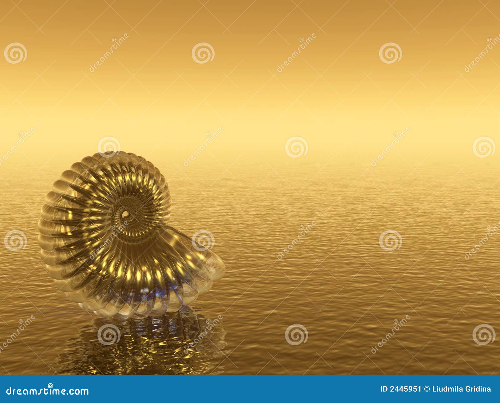 Shell_Gold 库存例证. 插画 包括有 晒裂, 镜子, 水生, 敌意, 软体动物, 火箭筒, 对象 - 2445951