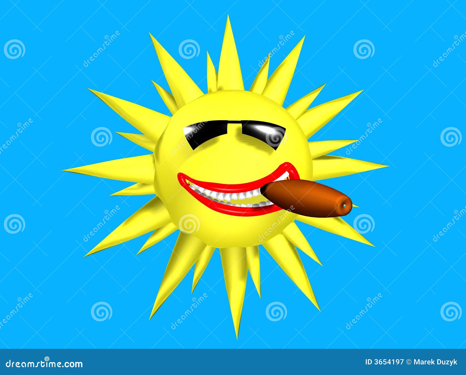 007 Sun smoke stock illustration. Illustration of spring - 3654197