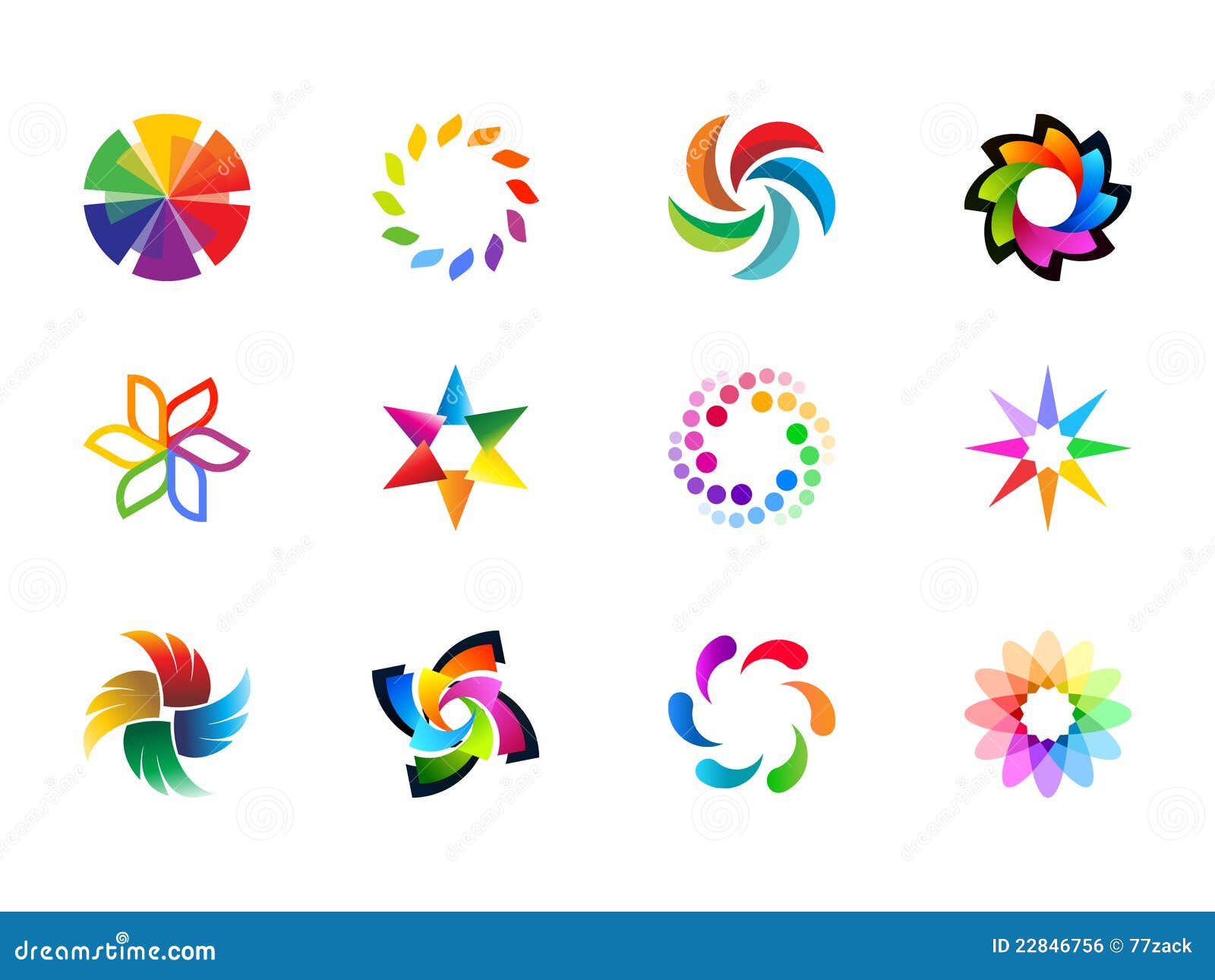 0107 Color Cycle Icons stock illustration. Illustration of isolated ...