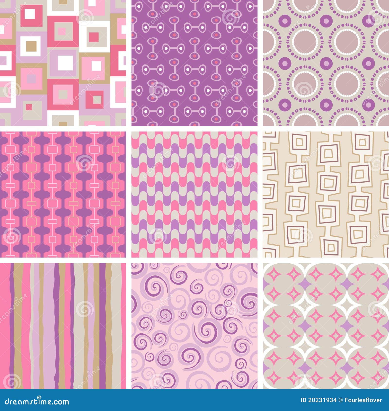 017_60s_patterns stock vector. Illustration of revival - 20231934