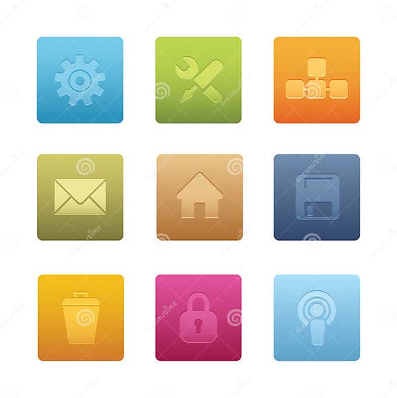 02 Square Computer Icons stock vector. Illustration of save - 16230453