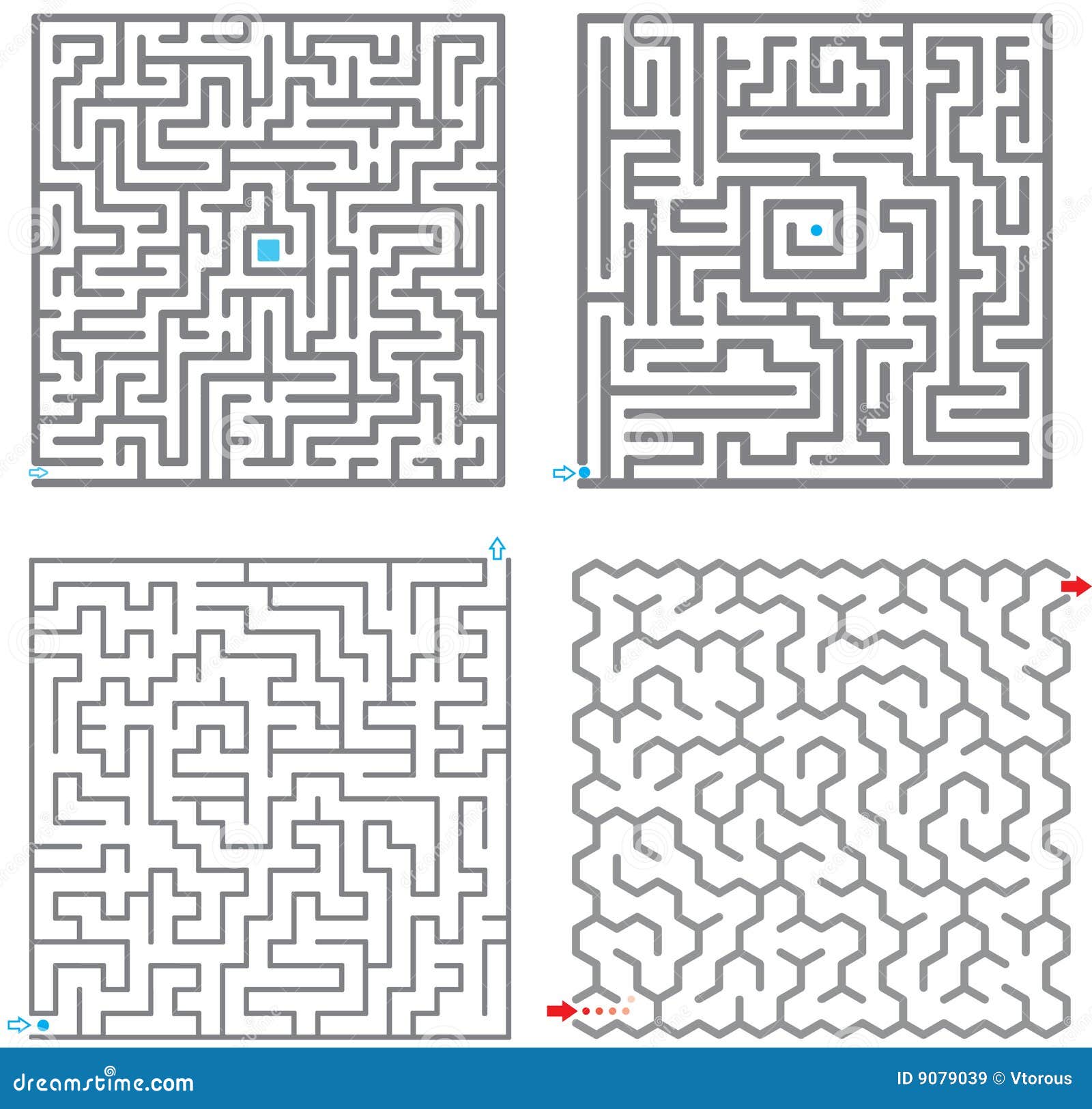 0245 piccoli labirinti illustrazione vettoriale. Immagine di grafico ...