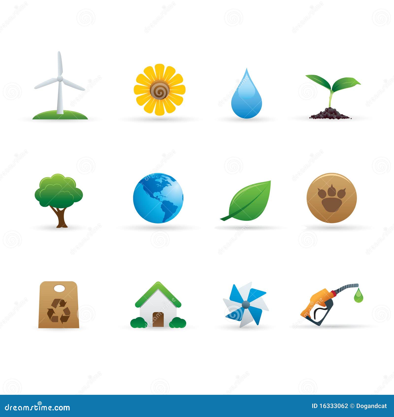 03 Ecology Icons Set stock vector. Illustration of environmental - 16333062