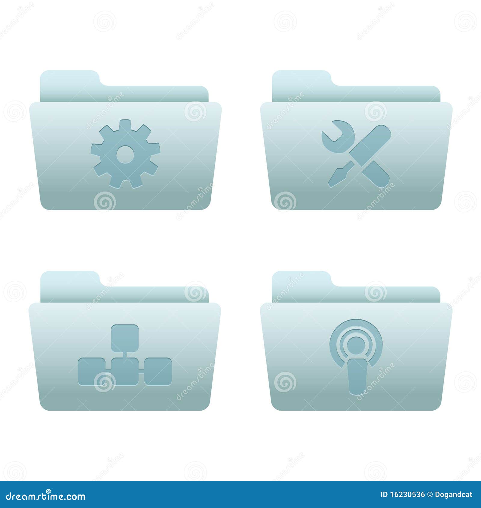 03 Folders Internet Icons stock vector. Illustration of folder - 16230536
