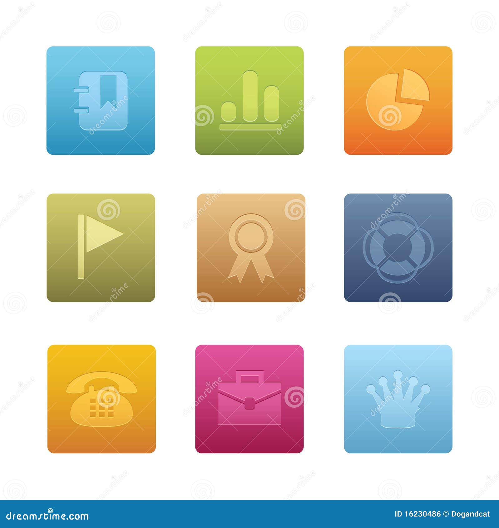 04 Square Office Icons stock vector. Illustration of global - 16230486