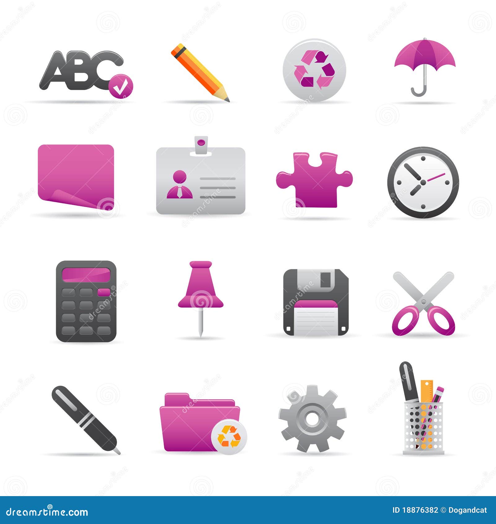 09 Purple Office Icons stock vector. Illustration of puzzle - 18876382