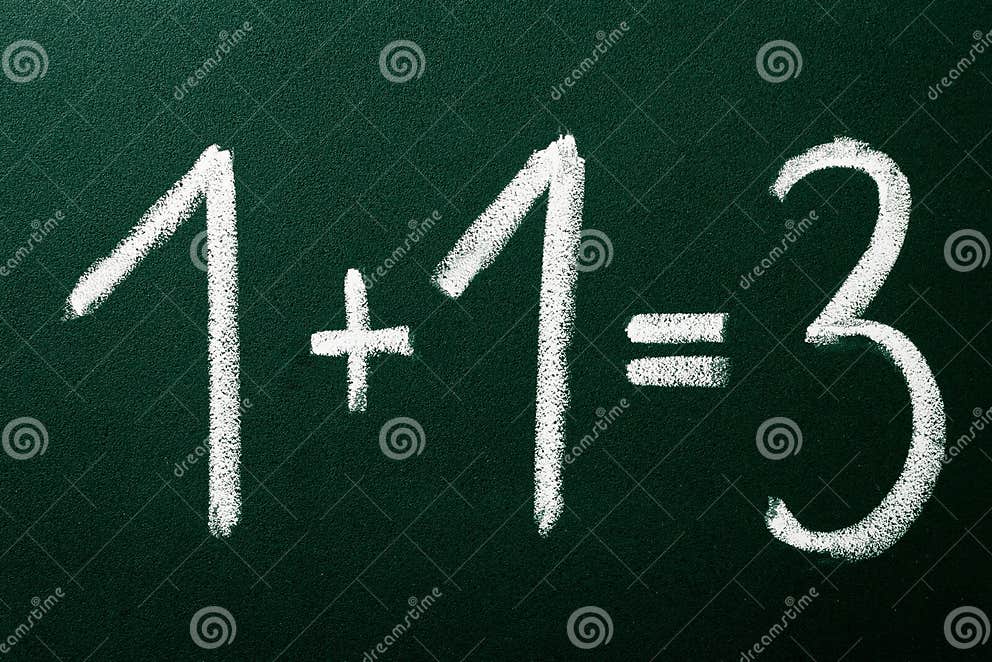 1+1=3 As Mathematical Calculations Stock Photo - Image of number ...