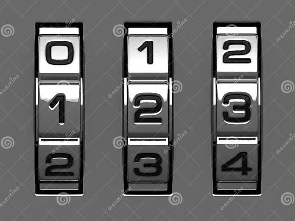 1, 2, 3 Figures from Code Alphabet Stock Illustration - Illustration of ...