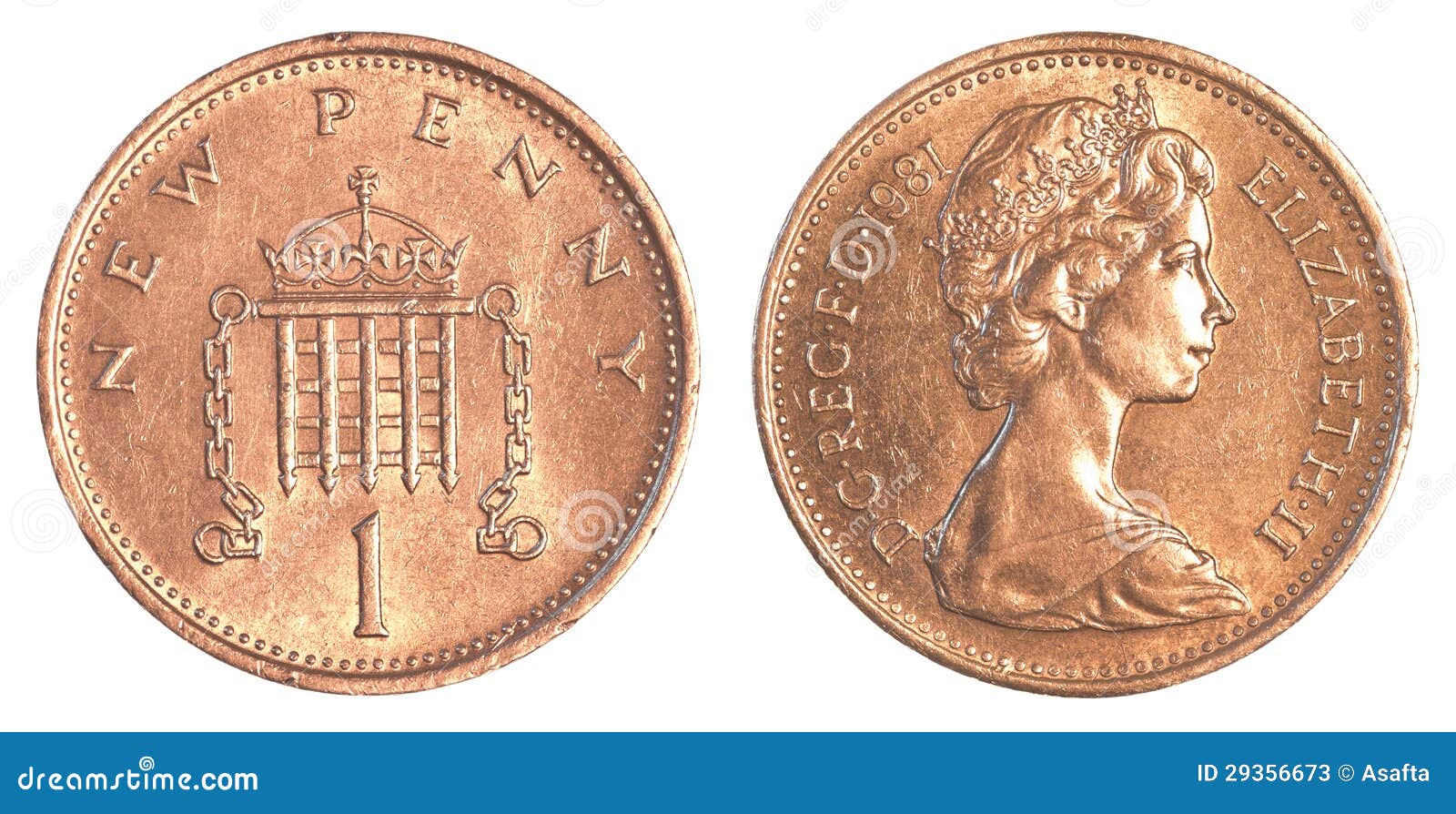 1 British Penny Coin Stock Photos - Image: 29356673