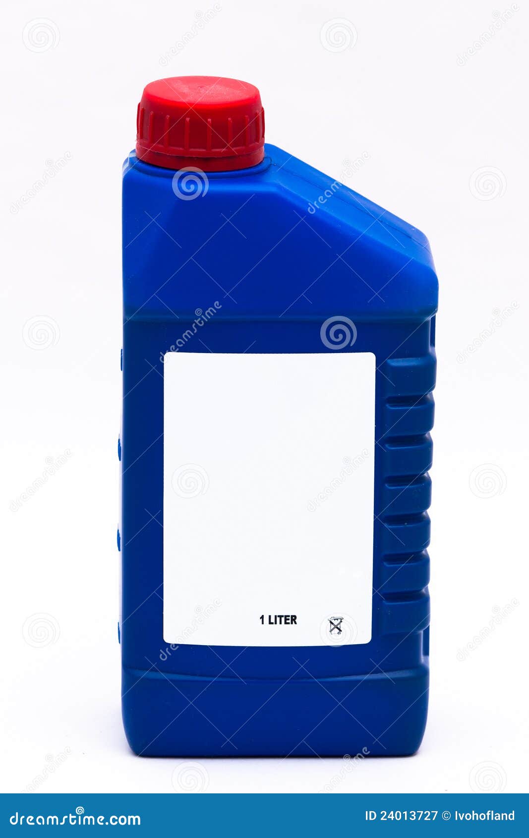 1 Liter Package of Oil Front Stock Image - Image of container, motor ...