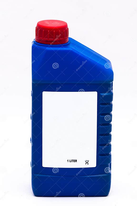 1 Liter Package of Oil Front Stock Image - Image of container, motor ...