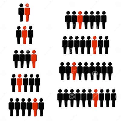 1 Out of Every Statistic Figures Stock Illustration - Illustration of ...