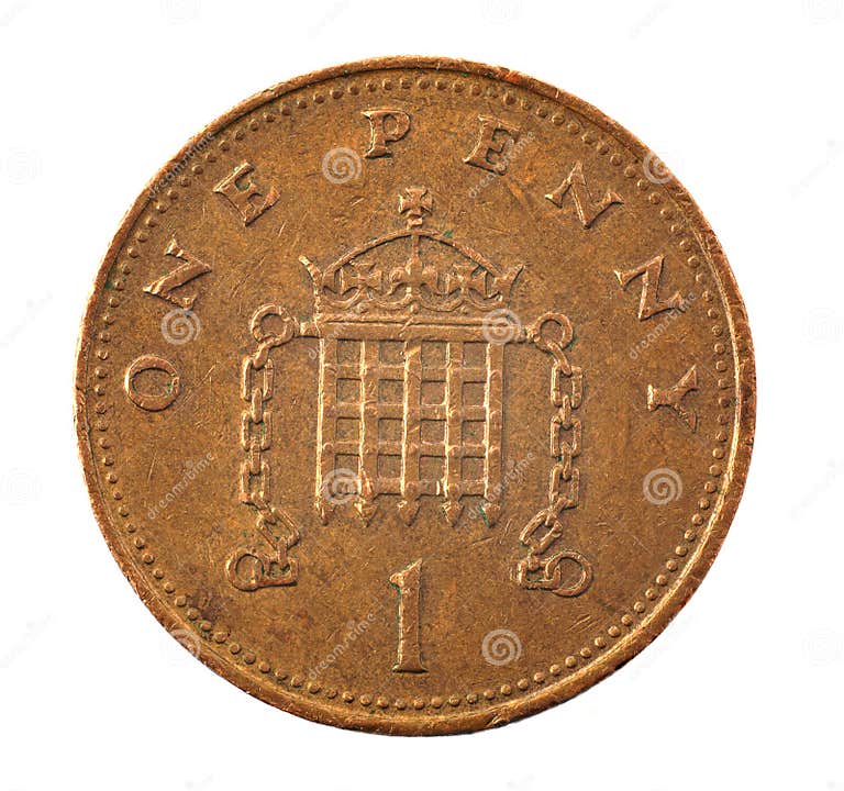 1 penny coin stock photo. Image of crown, finance, background - 9084322