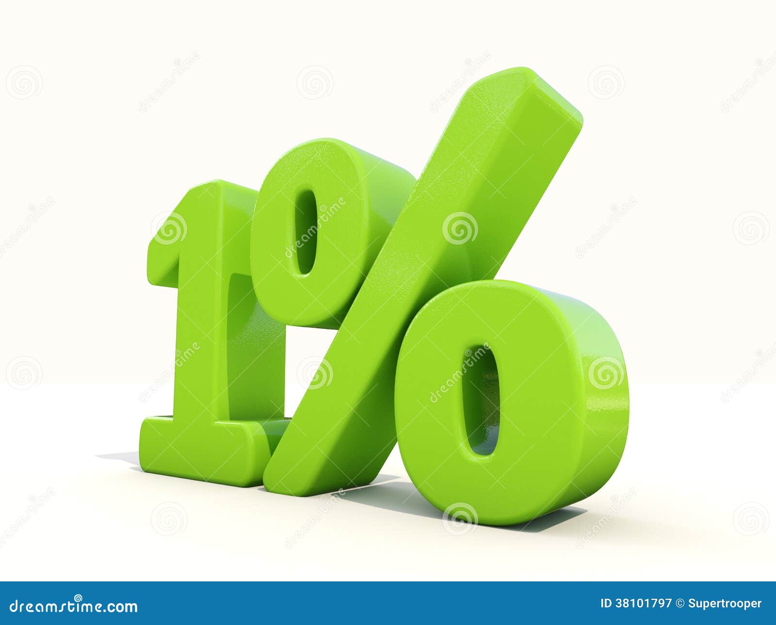 1 Percentage Rate Icon on a White Background Stock Image - Image of ...