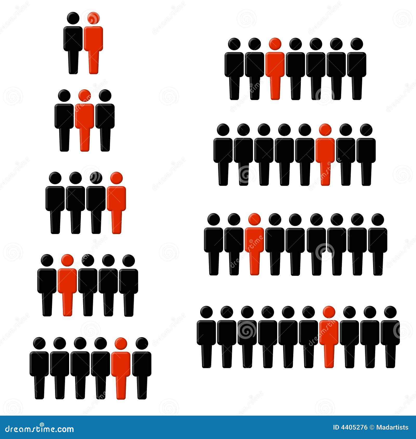 1 Sur Chaque Statistique Figure Illustration Stock - Illustration du ...