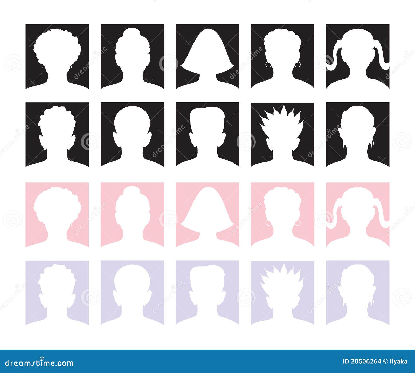 10 Anonymous Avatars stock vector. Illustration of black - 20506264