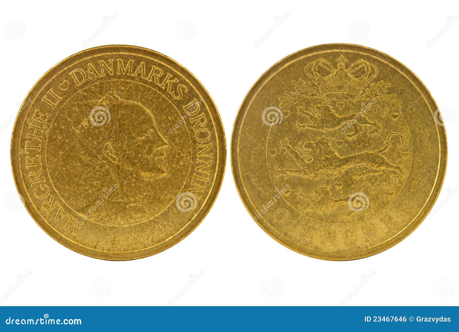 10 Danish kroner stock photo. Image of circle, kroner - 23467646
