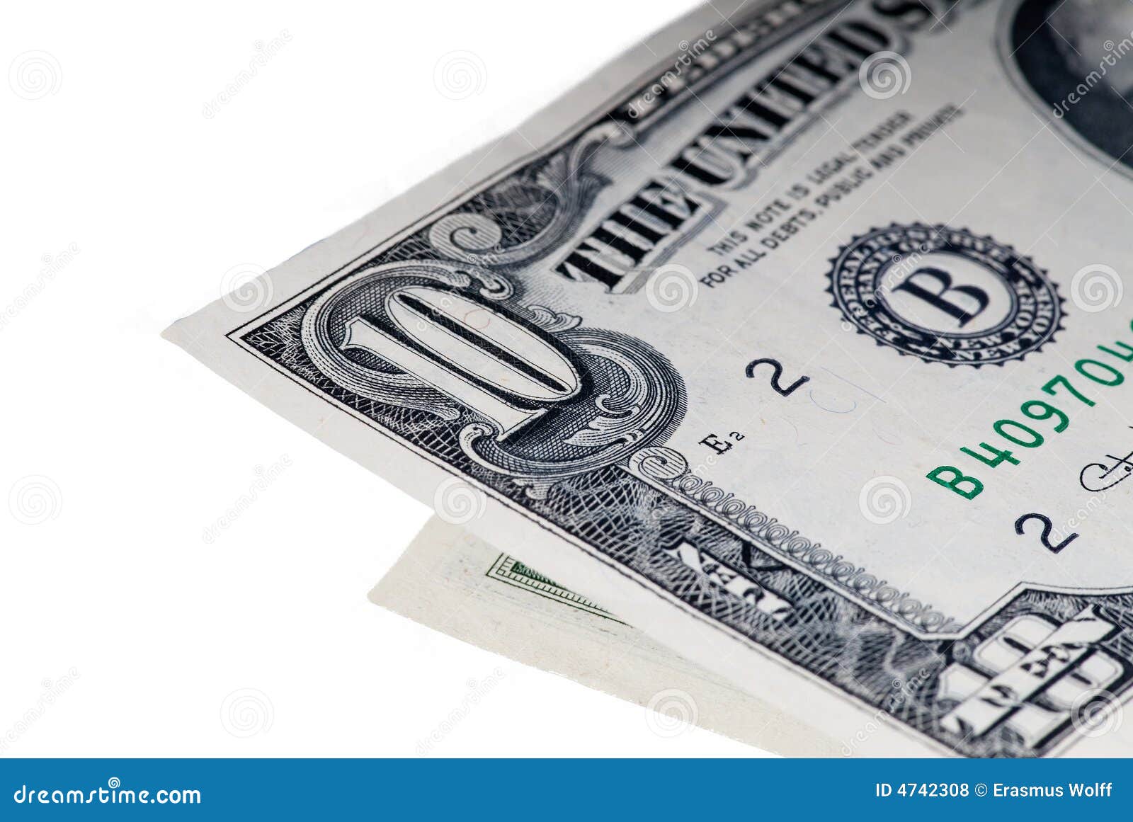 10 dollars stock photo. Image of dollar, note, america - 4742308