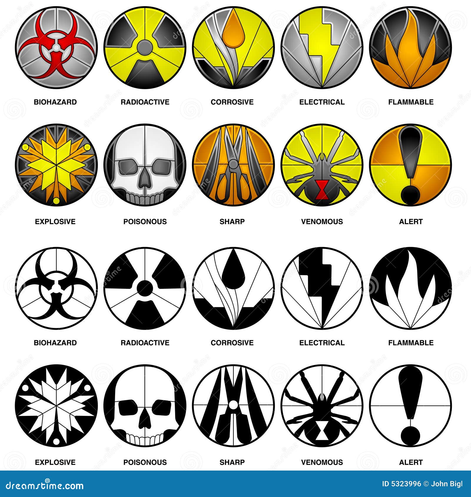 10 Icone Di Rischio Di Vettore Illustrazione Vettoriale - Illustrazione ...