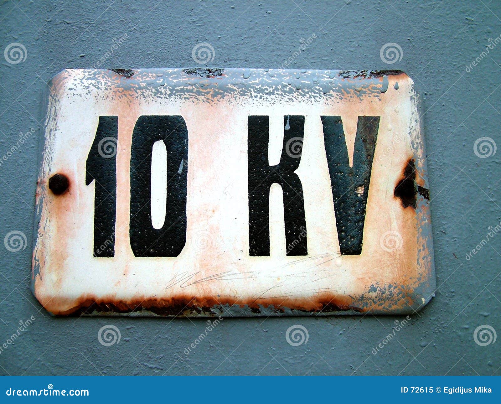 10 kilovoltage stock image. Image of warning, erode, high - 72615