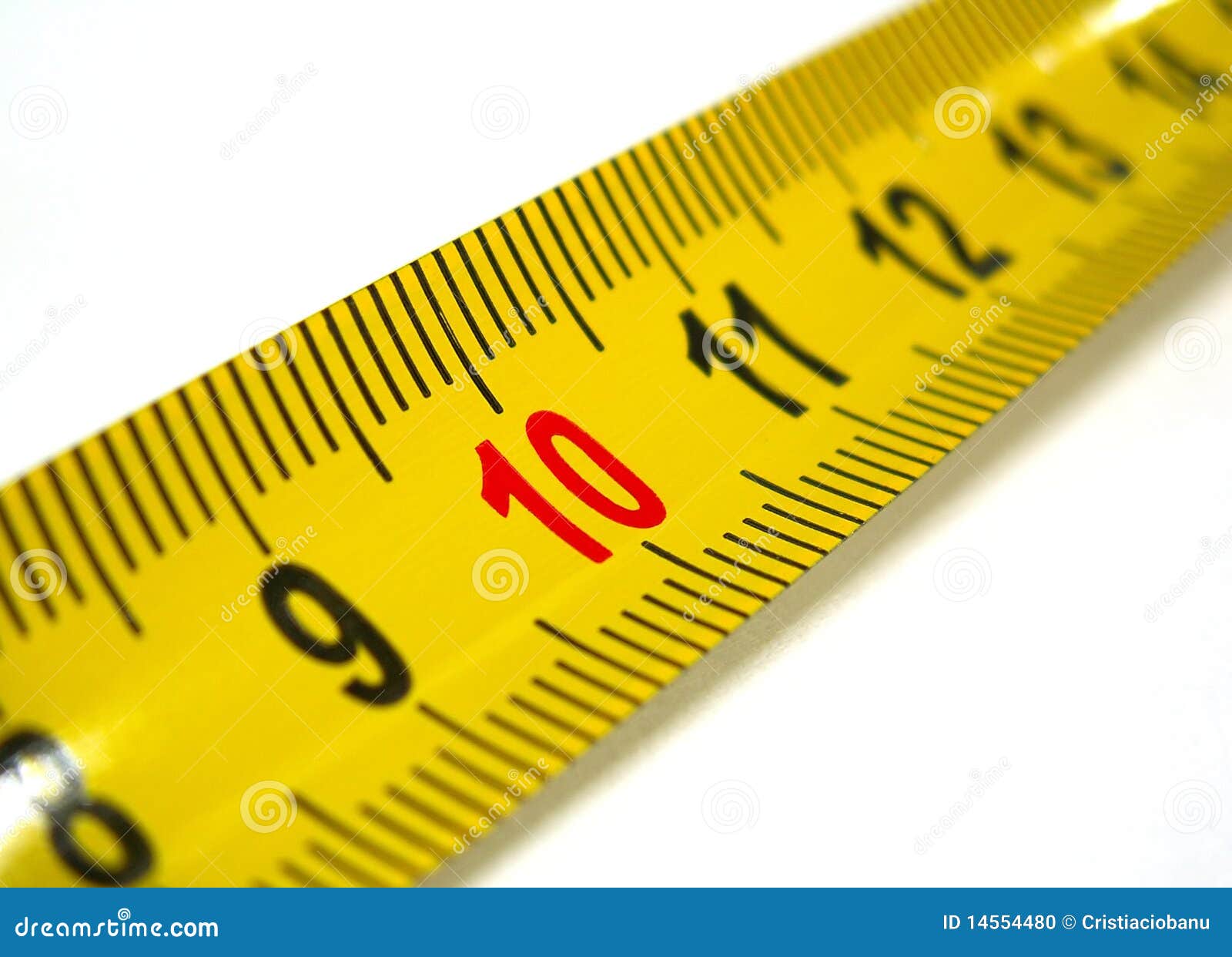 10 mark on measuring tape stock photo. Image of meter - 14554480